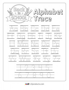 Alphabet Trace Printable – Printer Guides and Tips from LD Products