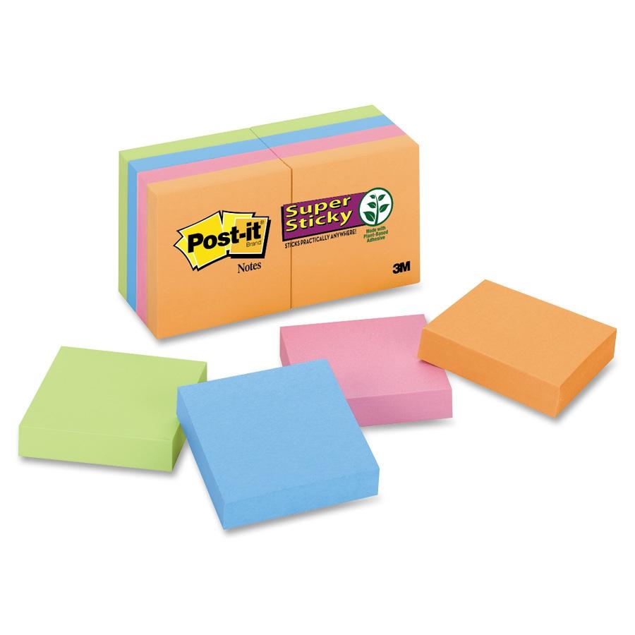 Post-it Super Sticky 2x2 Electric Glow Notes - LD Products