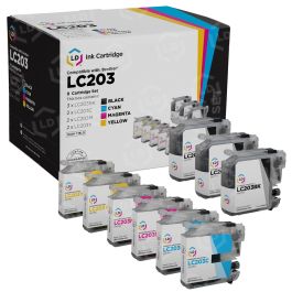 Affordable 9-Cartridge Set For Brother LC203 Ink - LD Products