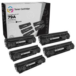 HP 79A Set of 5 Compatible Black Toners - LD Products