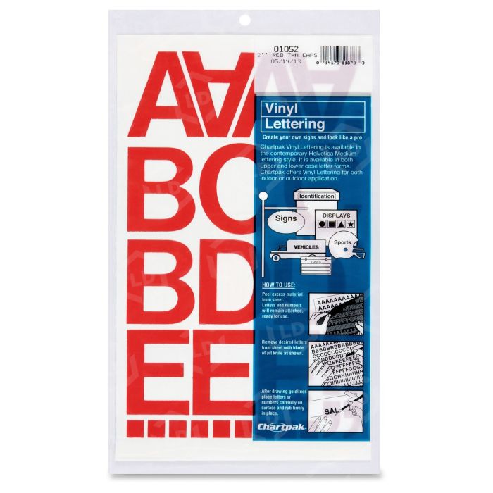 Chartpak Vinyl Letters and Numbers - LD Products