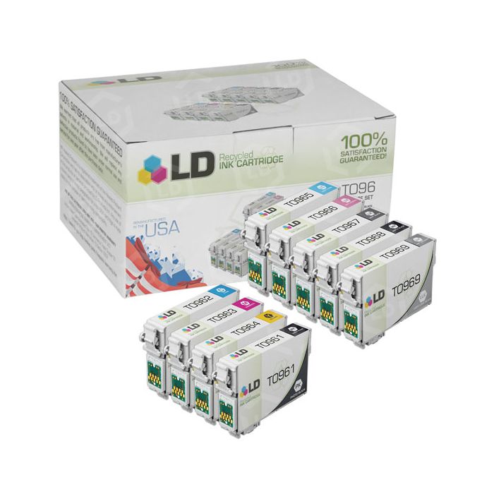 Affordable 9-Cartridge Set For Epson T096 Ink - LD Products